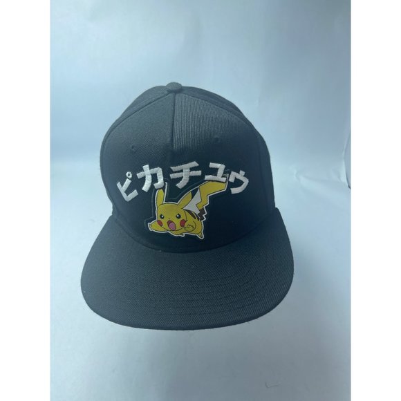 Pokemon | Accessories | Pokmon Pikachu Black Snapback Hat Cap ...